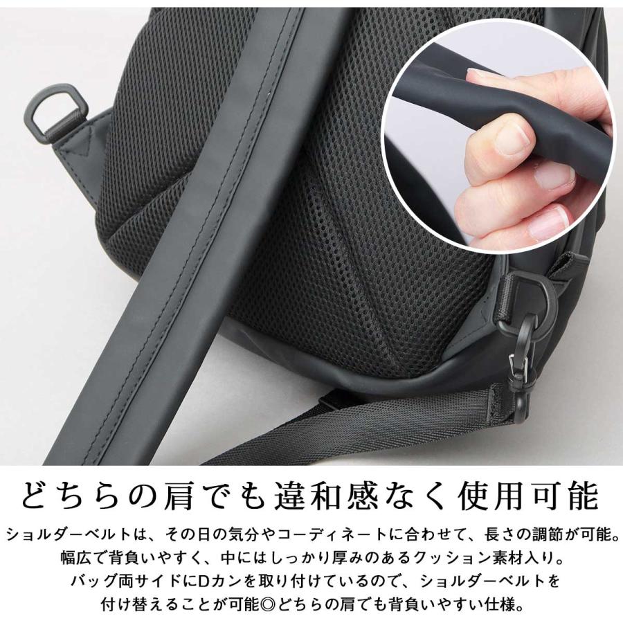 REGiSTA ボディバッグ スリングバッグ メンズ バッグ 雫型 しずく型 斜めがけ 斜め掛け B5 A5 防水 シンプル 無地 黒 旅行 レジスタ : A.M.S. - 通販 ...