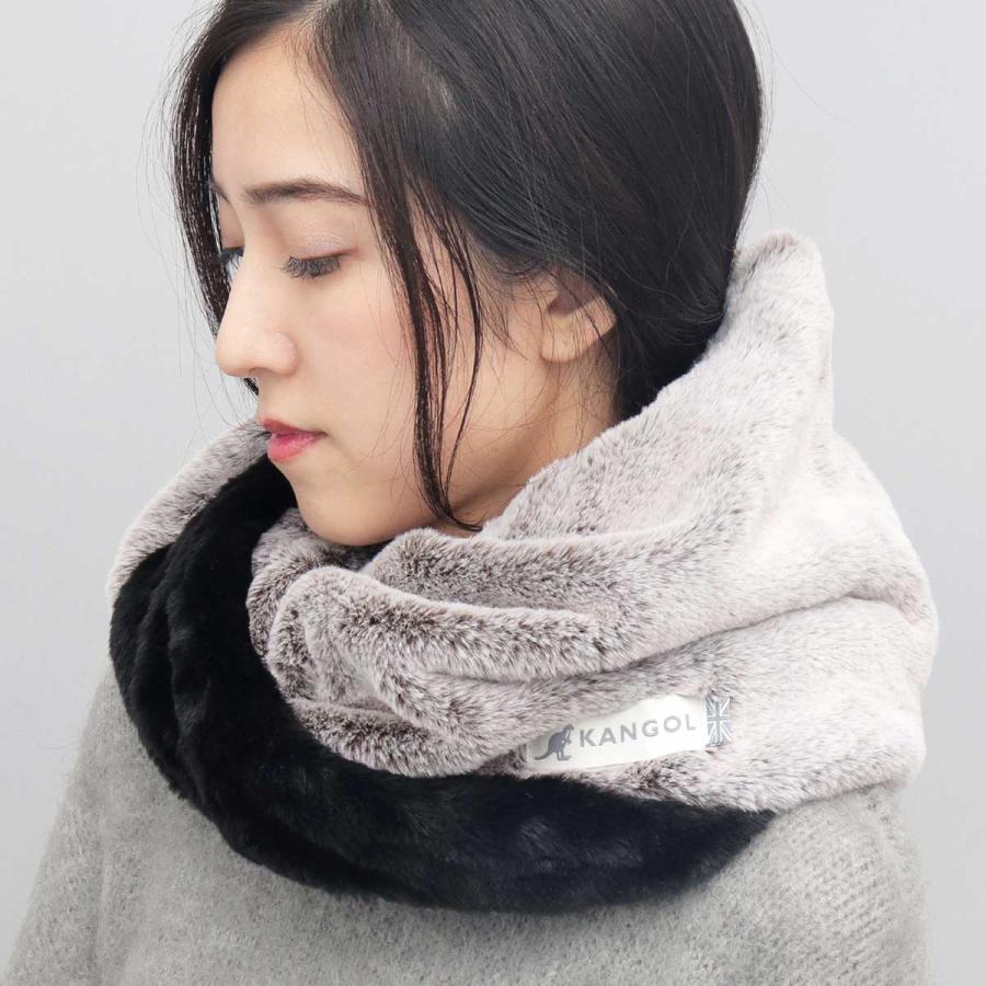 KANGOL カンゴール スヌード レディース ファースヌード 配色スヌード バイカラー ねじりデザイン ふわふわ もこもこ 防寒 防寒アイテム 軽量 : A.M.S. - 通販 ...