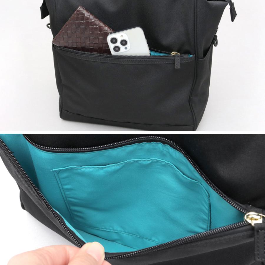 アネログランデ リュック リュックサック レディース がま口 大容量 A4 B4 撥水 2WAY トート バッグ 軽量 黒 anello GRANDE : lfc-164 : A.M.S ...