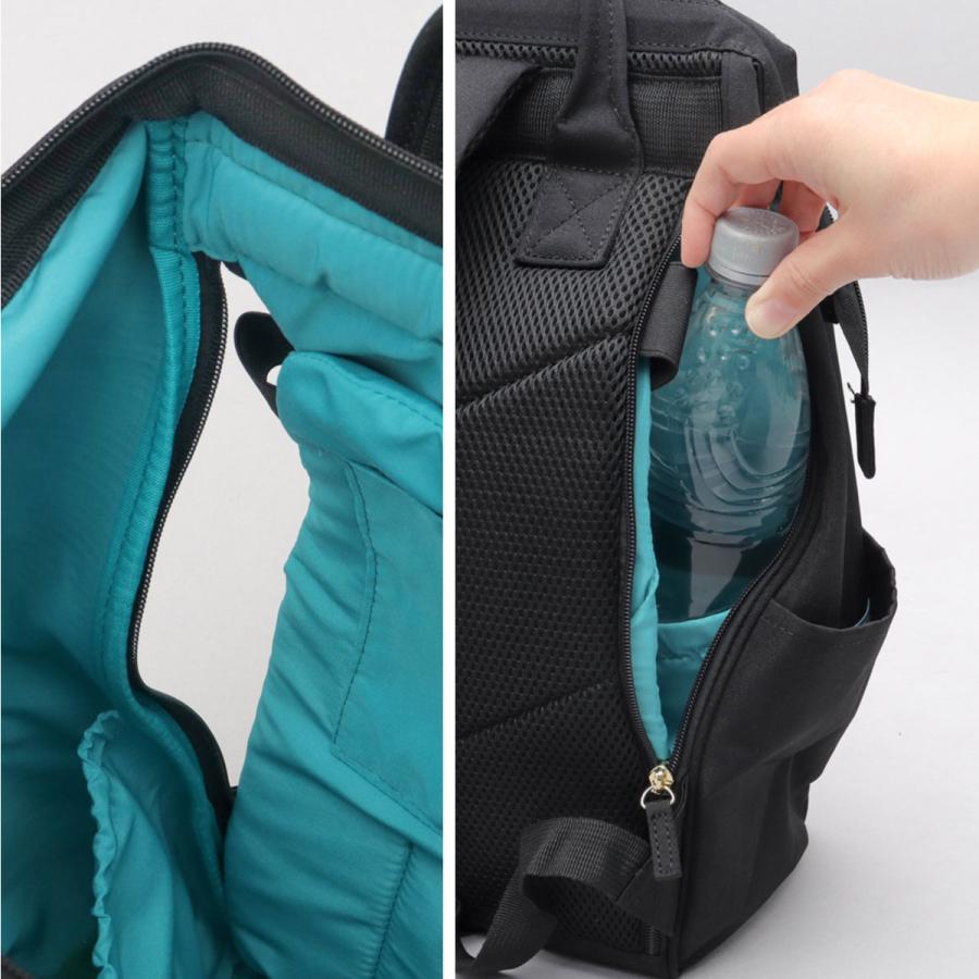 アネログランデ リュック リュックサック レディース がま口 大容量 A4 B4 撥水 2WAY トート バッグ 軽量 黒 anello GRANDE : lfc-164 : A.M.S ...