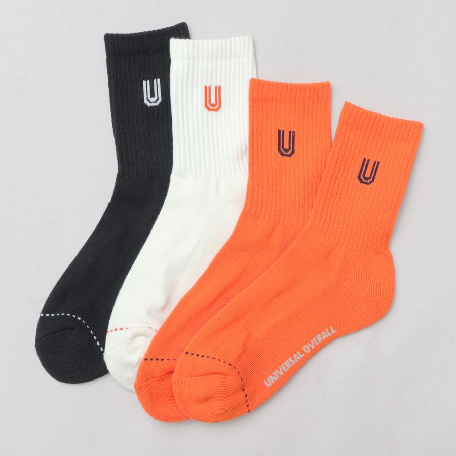 UNIVERSAL OVERALL UNIVERSALOVERALL ユニバーサルオーバーオール 靴下 くつ下 socks ソックス クルーソックス 3足セット 3パック 3組セット : A ...