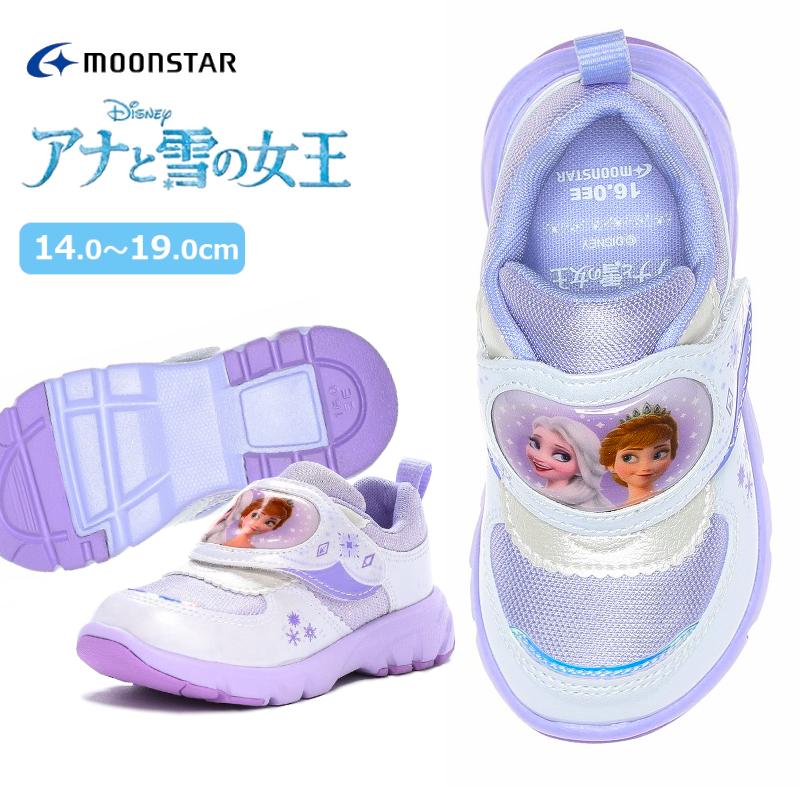 MoonStar MOONSTAR ムーンスター アナと雪の女王 ディズニー Disney DN C1337 子供靴 キッズ ジュニア 女の子 アナ雪 マジックテープ 面ファスナー かわいい ...