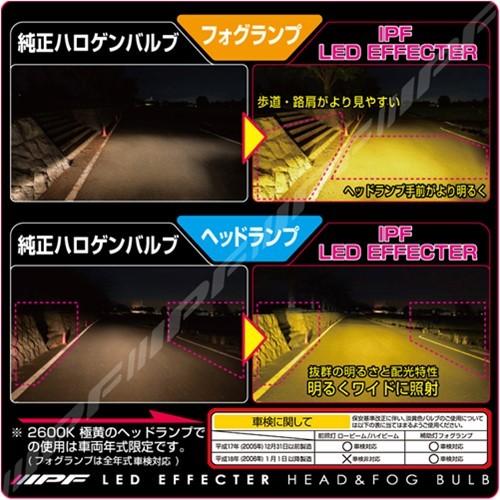 IPF E104HFBW LED エフェクター ヘッド＆フォグ バルブ 2600K H8/11/16 : アットマックス@ - 通販 - Yahoo!ショッピング