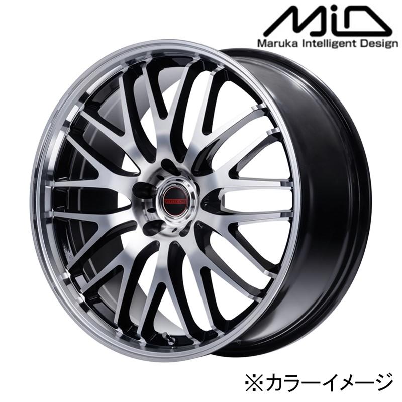 マルカサービス MID アルミホイール1本 VERTEC ONE EXE10 V Selection 19インチ リム幅8.0 inset+42 5H PCD114.3 ブラック/ミラーカット ...