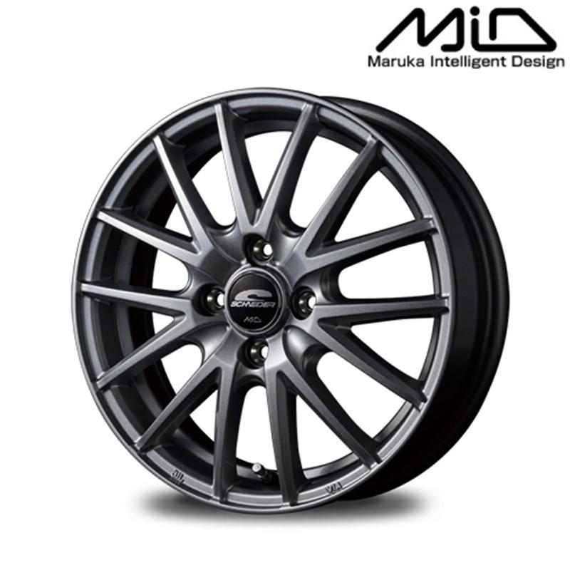 マルカサービス MID アルミホイール1本 シュナイダー SCHNEDER SQ27 14インチ リム幅4.5J inset+45 4H PCD100 メタリックシルバー : アットマックス ...