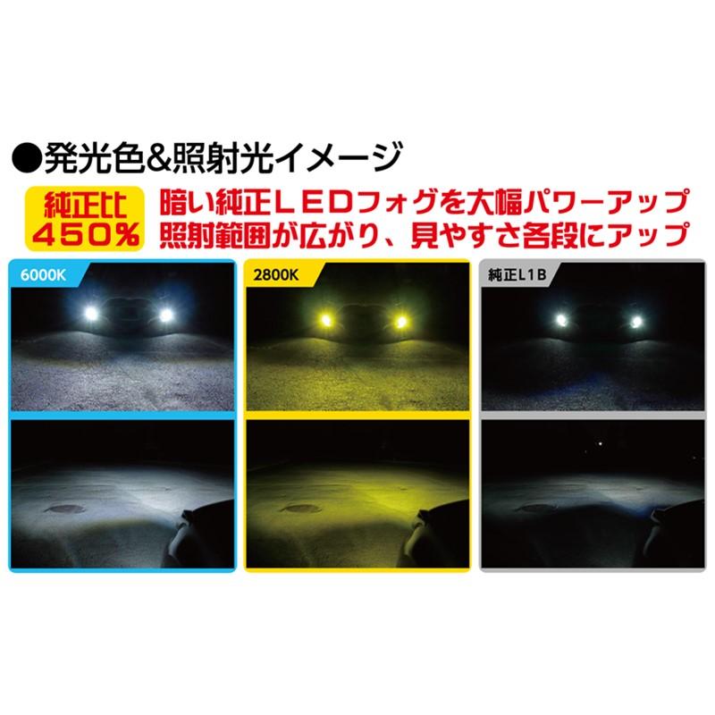RACING GEAR RG レーシングギア POWER LED FOG Bulb フォグバルブ 6000K ホワイト L1B規格 純正LEDフォグ用LEDバルブ RGH-P901 車検対応 ...