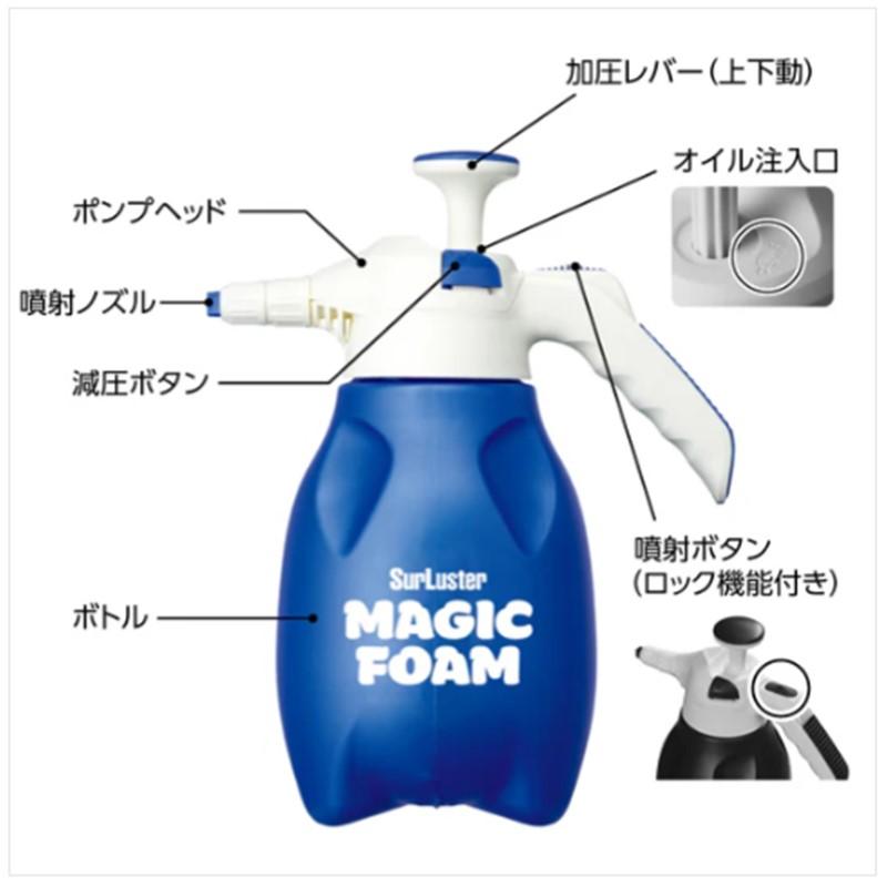 シュアラスター（SurLuster） S-161 マジックフォーム フォームガン 蓄圧タイプ 容量2L 耐薬品性 電源不要 洗車フォームガン 泡スプレー : アットマックス@ - 通販 ...