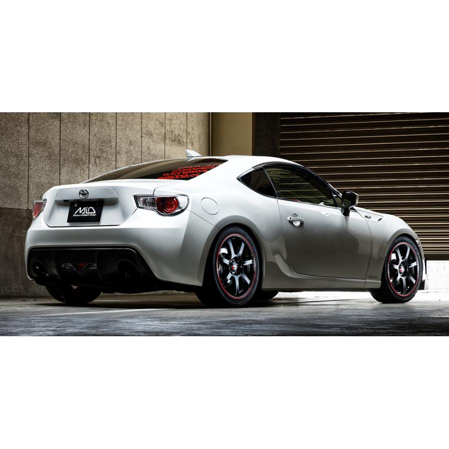 マルカサービス MID RMP RACING R07 18インチ 1880 リム幅8J インセット+45 ホール5H PCD 100 BKR ブラック/リムレッドライン : アットマックス ...