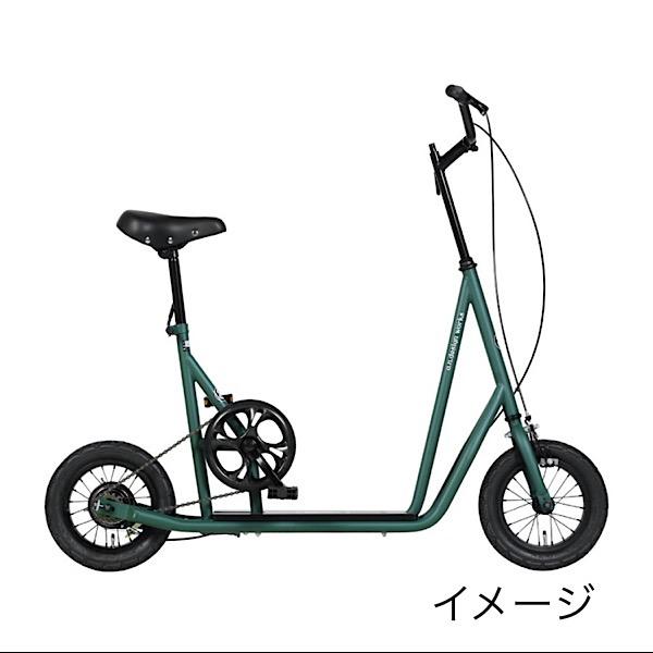 【未使用保管品・お客様組立】a.n.design works/アンデザインワークス キックボード自転車 キックスケーター オリーブドラブ ...