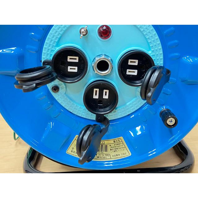 【未使用】日動工業/NICHIDO 電工ドラム NPW-E33 屋外型 防雨型 アース付 22A 30m ポッキンプラグ付 コードリール ※No.5※ : 無限堂ヤフーショップ - 通販 ...