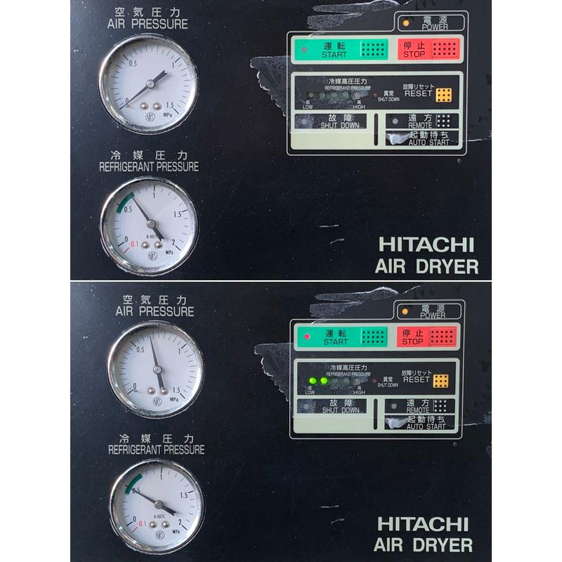 HITACHI/日立 20馬力対応 冷凍式エアードライヤー HDR-15AX 三相200V R407C 2012年製 / エアーコンプレッサー ...