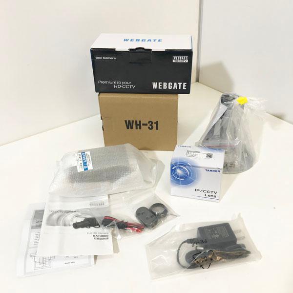 【未使用品】WEBGATE/ウェブゲート TVIボックスカメラ KA1080B 2022年製 取付金具 WH-31 TAMRON 監視カメラ用レンズ M13VG288IR ※No.1 ...