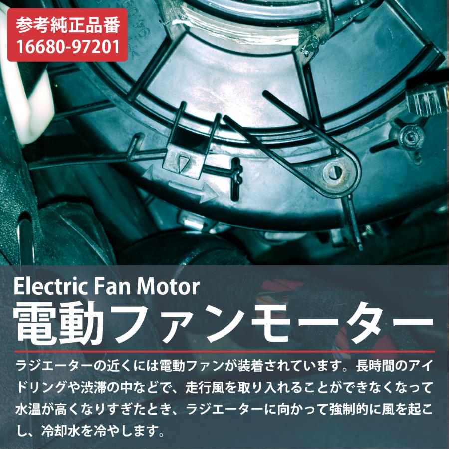 電動 ファン モーター 『コペン L880K』 16680-97201 16680-97201-000 263500-5070 ラジエター ...