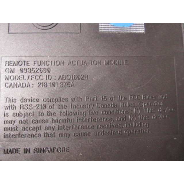キャデラック セビル E-AK54K REMOTE FUNCTION ACTUATION MODULE 管理番号T3440 ...