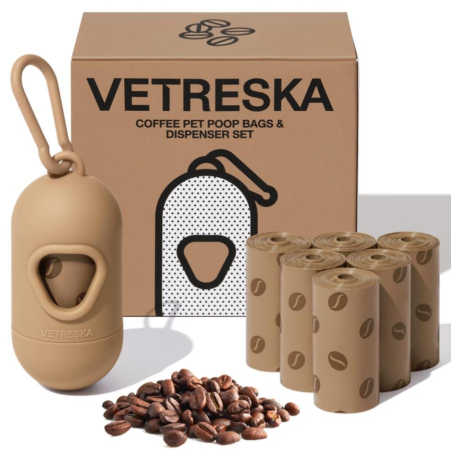 VETRESKA ベトレスカ ペット用 エチケット袋 うんちが臭わない袋 防臭袋 うんち処理袋 におわない袋 生分解性 コーヒーの香りつき 取り : アールツー - 通販 - Yahoo!ショッピング