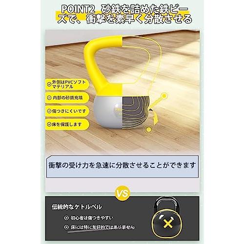 PROIRON ケトルベル ソフト 4kg kettlebell 鉄ビーズ砂鉄 充填 : アールツー - 通販 - Yahoo!ショッピング