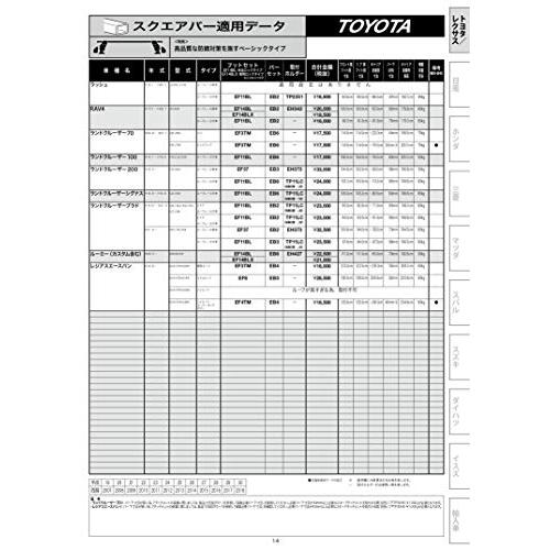 PIAA TERZO ベースキャリア スクエアバーセット 110cm (2本入り) EB1 : アールツー - 通販 - Yahoo!ショッピング