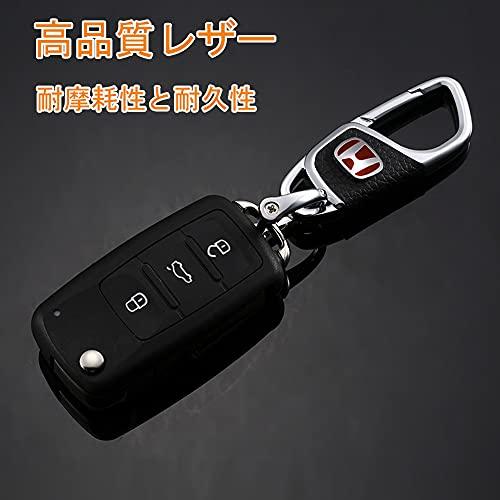 [Fengya] キーホルダー キーリング カラビナ フック レザー 本革 キーチェーン コペン ミラ イース トコット キャスト タフト ...