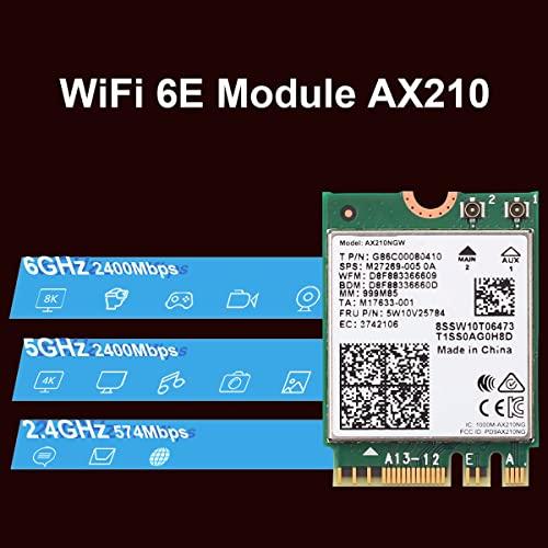 AX210 WiFi 6e lanカード、AX210NGW はWiFiを6GHz、M.2 2230/NGFF、2x2 AX+BT 5.3 ...