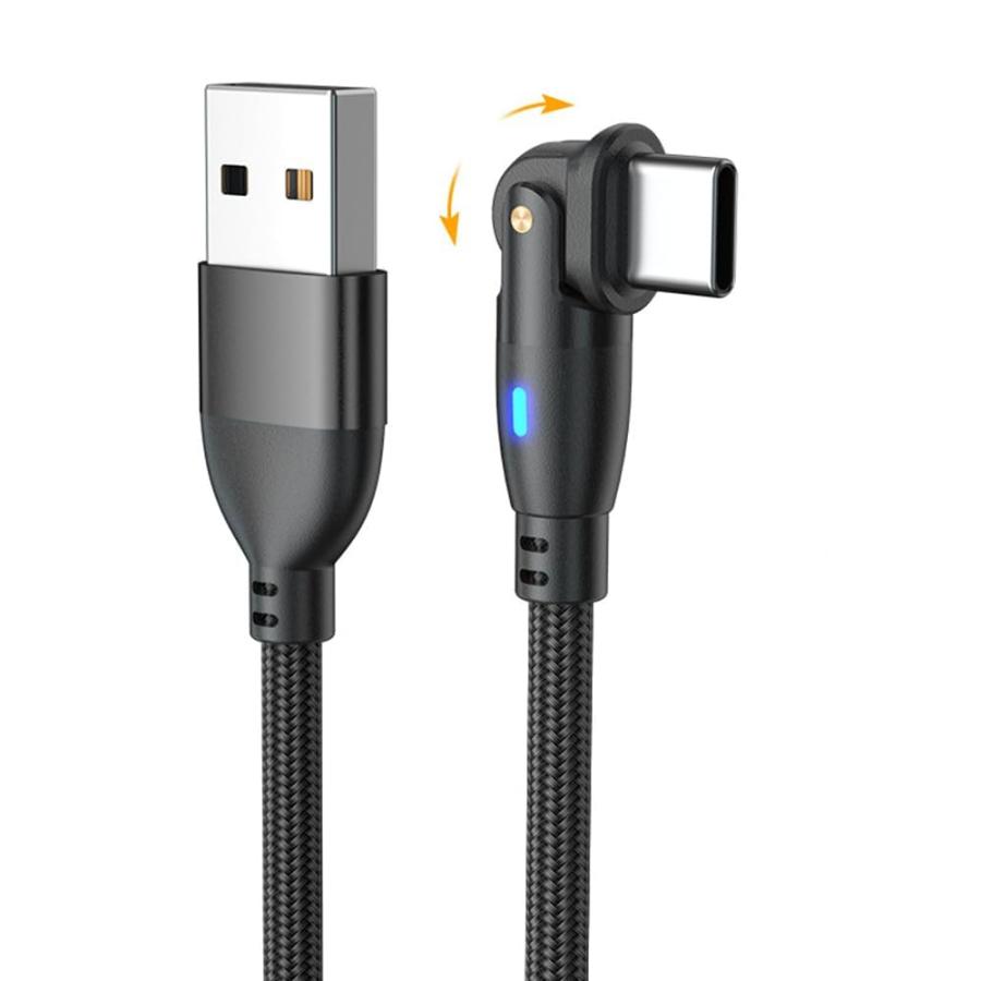 YFFSFDC USB Type Cケーブル 1m L字型 180度回転 急速充電 高速データ転送 マイクロ ケーブル 強化TPE製 U : アールツー - 通販 - Yahoo!ショッピング