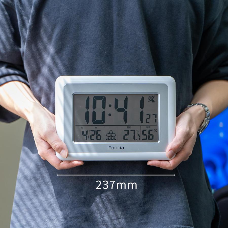 Formia(フォルミア) 電波 デジタル時計 見やすい 温度計 湿度計 温湿度計 日付 曜日 目覚まし時計 卓上 置き掛け兼用 保土ヶ谷電子販 : アールツー - 通販 - Yahoo!ショッピング