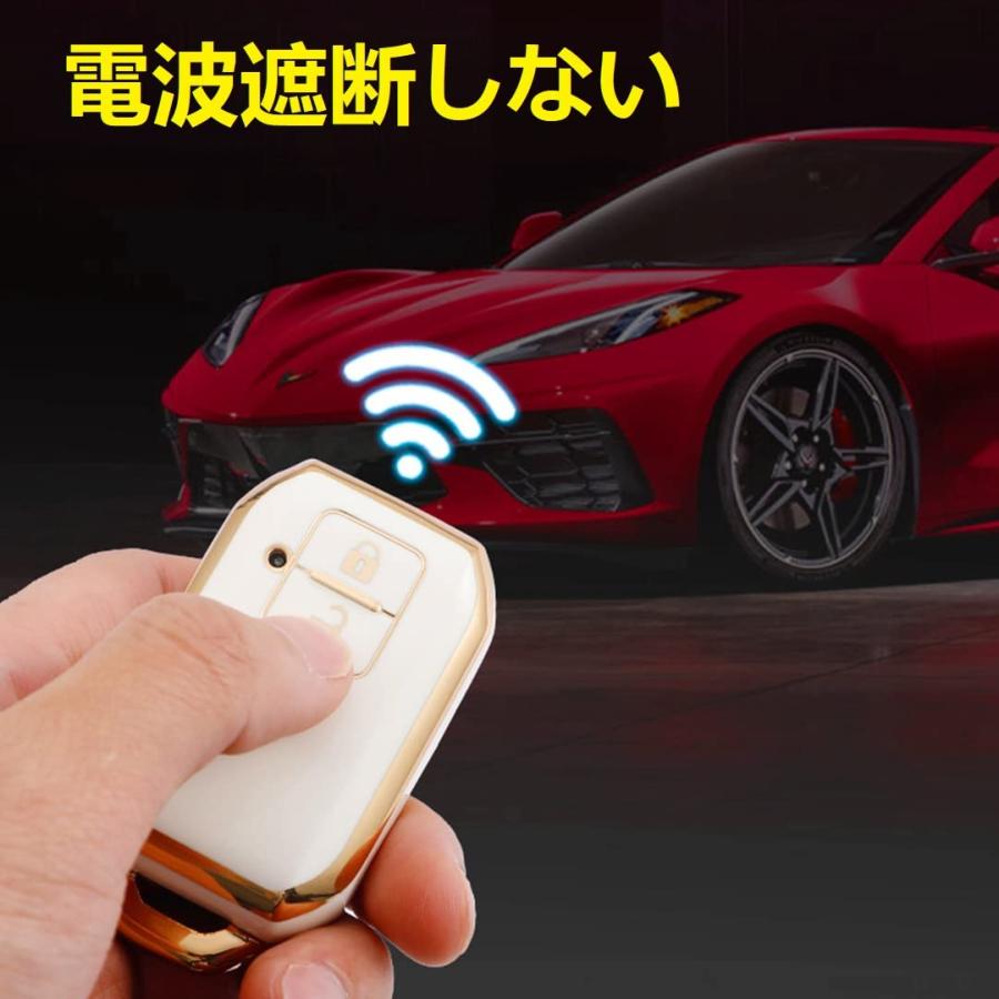 [YANMW] キーケース適合スズキ新型スペーシア 新型スペーシアカスタム ソリオ フレアワゴン スマートキーケース キーカバーTPUキーホルダ : アールツー - 通販 - Yahoo!ショッピング