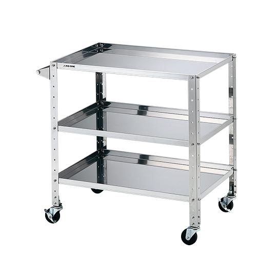 アズワン ステンレスヘビーワゴン 枠付きラージ 3段 (3-1557-04) : A1ショップ 土日・祝日・夏季・年末年始休業 - 通販 - Yahoo!ショッピング