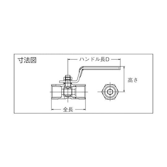 イノック ねじ込みボールバルブ 全長100.0mm 呼び径 A 50 316SRVM50A (61-2835-50) : A1 ショップ 休業日土日・祝日 - 通販 - Yahoo!ショッピング