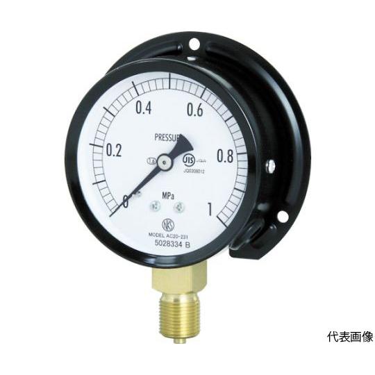 普通形圧力計 B枠立形・φ75・G3/8B・0.0〜0.10Mpa 長野計器 AC20-231-0.1MP (61-8722-60) : 61-8722-60 : A1 ショップ 休業日土日 ...