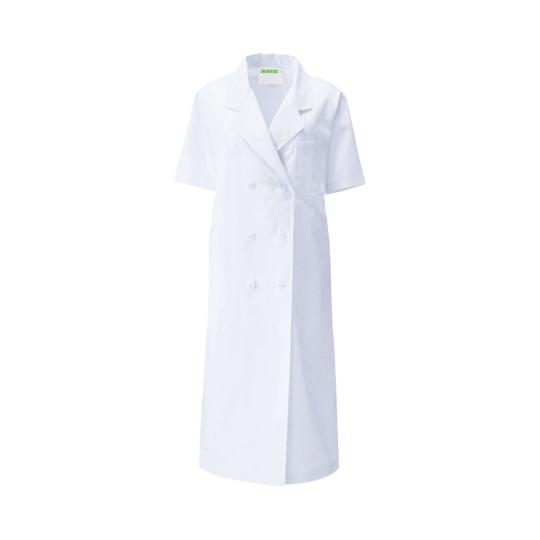 KAZEN レディス診察衣W型 半袖 白 S 127-30 (61-9844-67) : A1ショップ 土日・祝日・夏季・年末年始休業 - 通販 - Yahoo!ショッピング