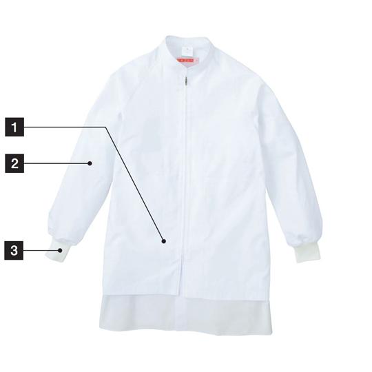 KAZEN ジャンパーチュニック 白 LL 710-30 (61-9887-19) : A1ショップ 土日・祝日・夏季・年末年始休業 - 通販 - Yahoo!ショッピング