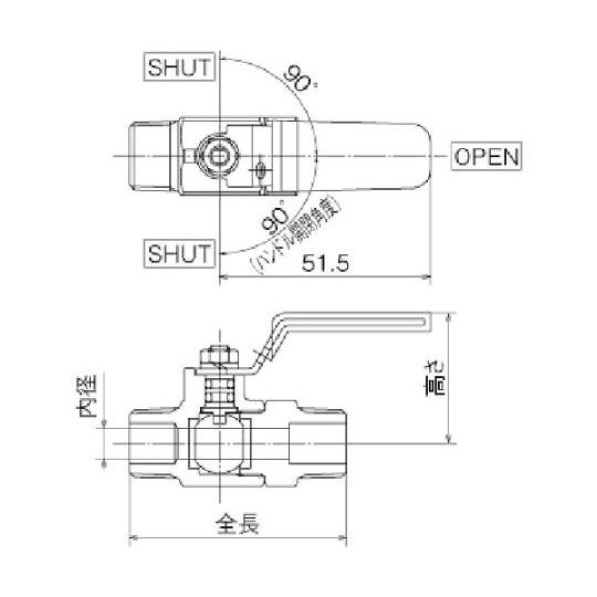 ミニチュアボールバルブMR2型 Rc1/4 × R1/4 オンダ MR2-08 (63-1962-96) : A1 ショップ 休業日土日・祝日 - 通販 - Yahoo!ショッピング