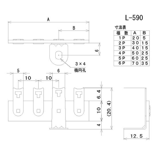 サトーパーツ ラグ板 縦型 3極 L-590-3P (63-3060-81) :63-3060-81:A1 ショップ 休業日土日・祝日 - 通販 - Yahoo!ショッピング