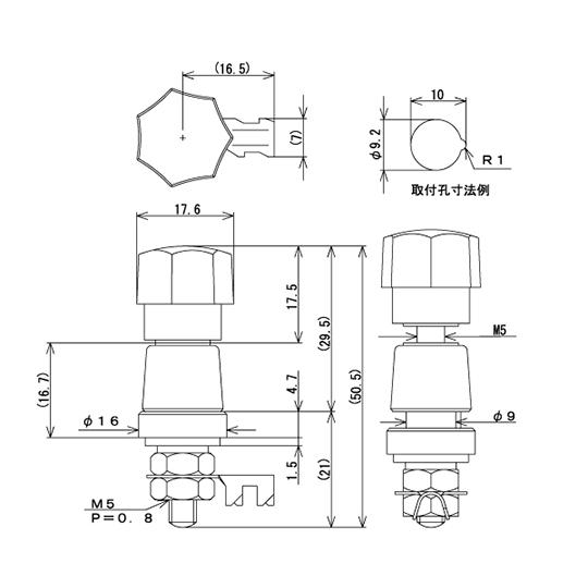 絶縁ターミナル 取付孔Φ9.2mm 黒 サトーパーツ T-3-B (63-3169-32) : A1 ショップ 休業日土日・祝日 - 通販 - Yahoo!ショッピング