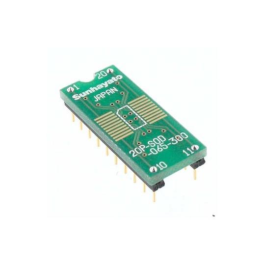 パッケージ変換アダプター SOP20ピン 0.65 →2.54ピッチ サンハヤト 20P-SOD-065-300 (63-3189-24 ...