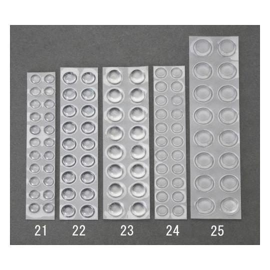 エスコ 粘着付クッションゴム 丸形/18粒 9.5×3.8mm EA979AD-22 (63-3293-16) :63-3293-16:A1 ...
