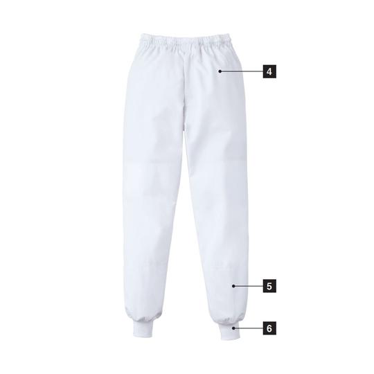 KAZEN スラックス 男女兼用 ホワイト L KZN835-50 (63-4104-05) : A1ショップ 土日・祝日・夏季・年末年始休業 - 通販 - Yahoo!ショッピング