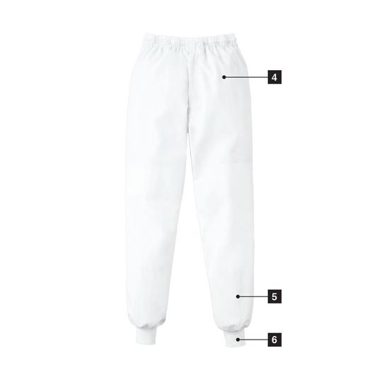 KAZEN スラックス 男女兼用 ホワイト 3L KZN839-90 (63-4104-15) : A1 ショップ 休業日土日・祝日 - 通販 - Yahoo!ショッピング