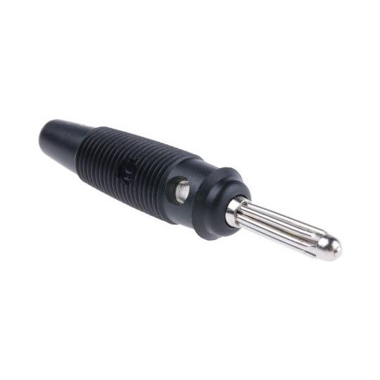 Hirschmann Test ＆ Measurement 4mmプラグ オス 黒 ニッケルめっき 930726100 (63-4910-40 ...