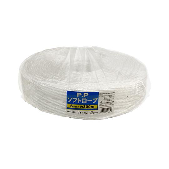 PPソフトロープ 白 5mm×300m 宮島化学工業 HC530 (63-7917-86) : A1ショップ 土日・祝日・夏季・年末年始休業 - 通販 - Yahoo!ショッピング