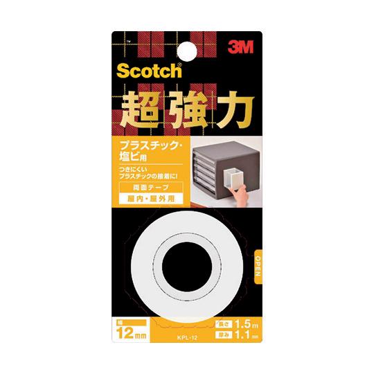 スコッチ 超強力両面テープ プラスチック・塩ビ用 12mm×1.5m スリーエム KPL-12 (63-9508-24) : A1ショップ 土日・祝日・夏季・年末年始休業 - 通販 ...