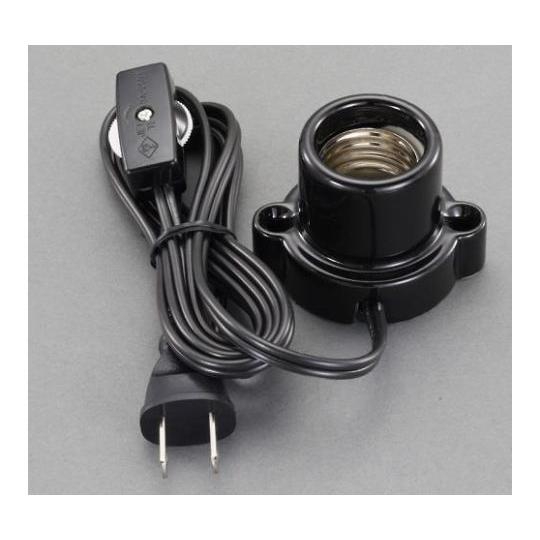 エスコ 電球用ソケット E26口金/1.5mコード付 125V/3A EA940C-151 (64-2282-30) : 64-2282-30 : A1 ショップ 休業日土日・祝日 - 通販 ...