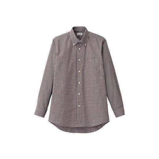 メンズボタンダウン長袖シャツ ブラウン 5L FACE FB5047M-5 5L (64-4104-07) : 64-4104-07 : A1 ...