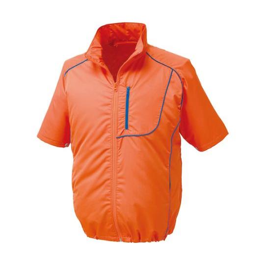 空調服 ポリ製半袖ウエアのみ オレンジ M KU91720C30S2 (64-5222-12) :64-5222-12:A1 ショップ 休業日土日・祝日 - 通販 - Yahoo!ショッピング