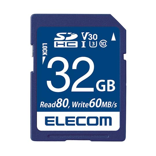 SDHCカード データ復旧サービス付 ビデオスピードクラス対応 UHS-I U3 80MB/s 32GB (64-6441-38) : A1 ...