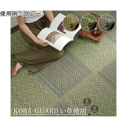 敷物 花ござ 小林製薬コラボ KOBA-GUARD い草 市松 モダン グレー 江戸間4.5畳 約261×261cm : A1 ショップ 休業 ...