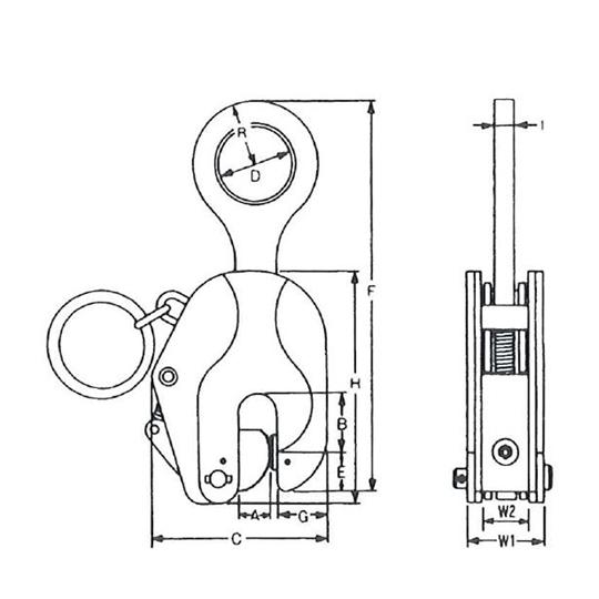 イーグル・クランプ 縦つりクランプ 使用荷重 200〜1000kg 有効板厚 3〜20mm SL-1 3-20 (64-9310-93) : A1 ショップ 休業日土日・祝日 - 通販 ...