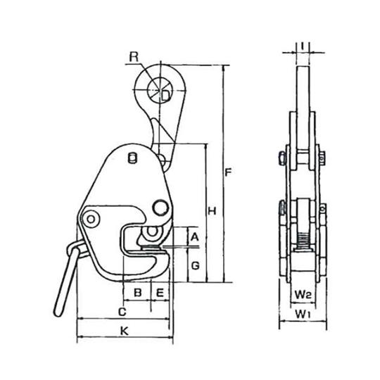 イーグル・クランプ 形鋼クランプ 使用荷重 100〜500kg 有効板厚 3〜20mm G-500 3-20 (64-9310-97) : A1ショップ 土日・祝日・夏季・年末年始休業 ...