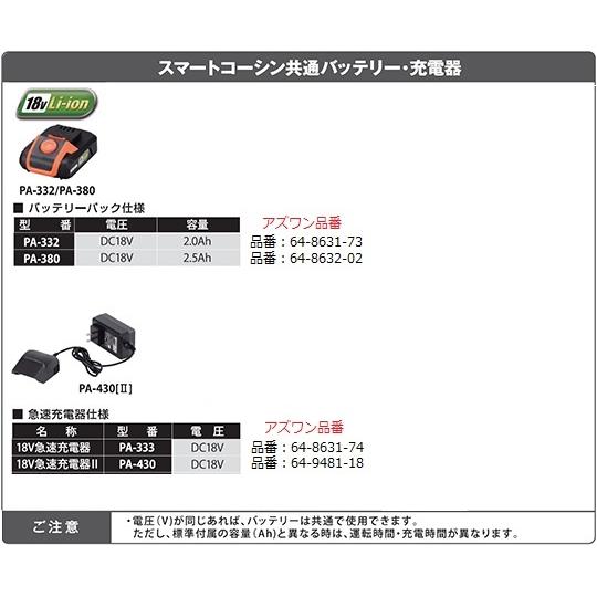 工進 充電式ヘッジトリマー 18V 2．0Ah バッテリー・充電器無し スマートシリーズ SHT-18N (64-9482-14) : A1 ショップ 休業日土日・祝日 - 通販 ...