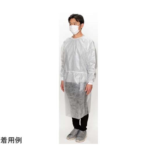 フィフティ・ヴィジョナリー アイソレーションガウン PE防水-リブ袖 個包装 白 AAMIレベル3基準品 100枚入り FV-IG-011WH ...